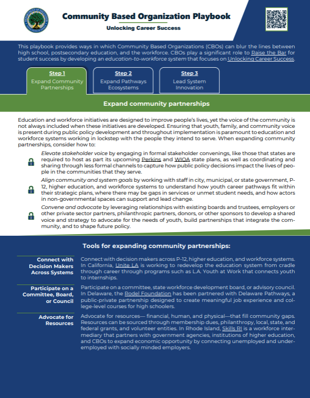 Community Based Organization Playbook | All4Ed